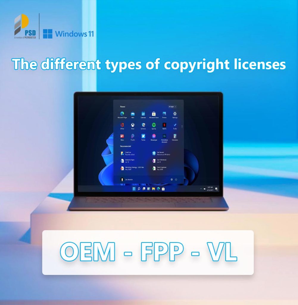 HOW TO TELL THE DIFFERENCE BETWEEN MICROSOFT COPYRIGHT LICENSES - PSD